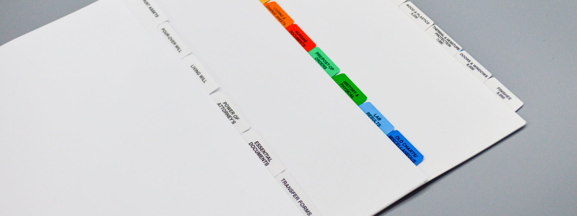 Custom Organization with Custom Index Tabs - Bindertek